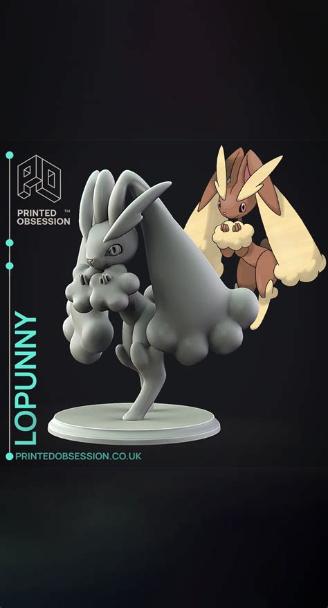 Lopunny Pokemon Fan Art 3d Model By Printedobsession On Thangs