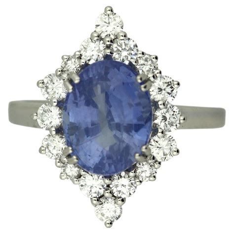 Platinum Sapphire And Diamond Ring For Sale At 1stdibs