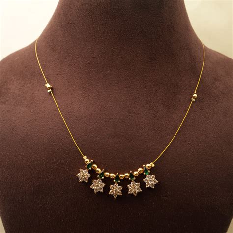 Ad 5 Star Lightweight Invisible Necklace Emerald Green