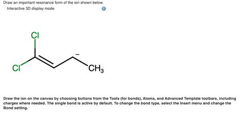 Solved Draw an important resonance form of the ion shown | Chegg.com