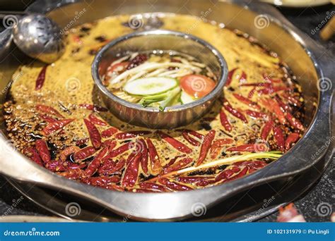 Delicious Spicy Sichuan Hot Pot Stock Image Image Of Cooking Color