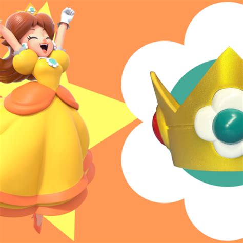 👸 Princess Daisy Crown And Earrings・free Stl File For ・cults