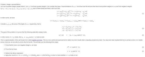Problem Integer Representation Let B Be A Positive