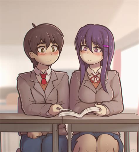 [oc Fanart] Bad Reading Posture R Ddlc