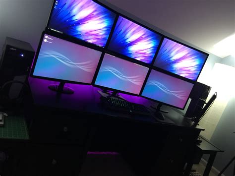 6 Monitor Setup Pc Mac Pro • Rbattlestations Computer Setup Gaming Setup Pc Setup