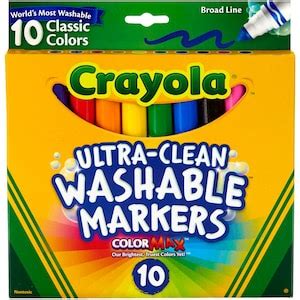 Markers Crayola Washable Markers 10 Classic Colors Etsy