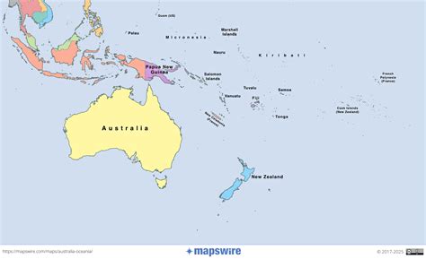 Free Maps Of Australia And Oceania Mapswire