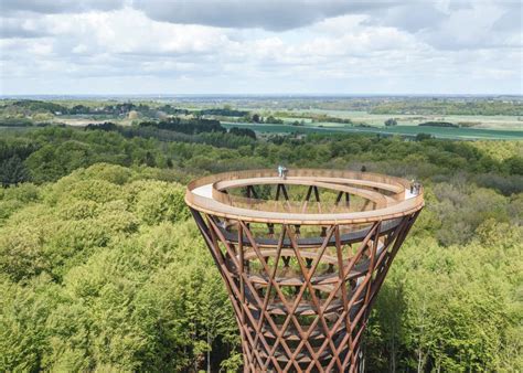 Effekt Completes Spiralling Camp Adventure Tower In Danish Forest