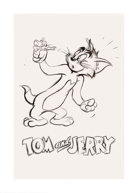 Tom And Jerry™ Sketch No2 Print