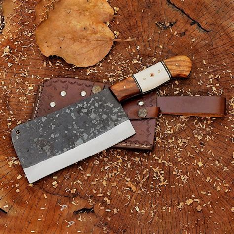 Eternal Essence Cleaver 10 Chef Cleaver Knife With Bone And Wood Handl