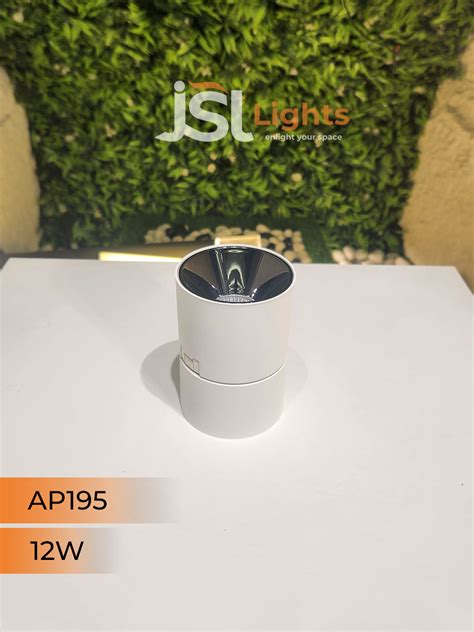 12w White Adjustable Surface Cylindrical Light 195