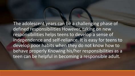 Responsibilities Of Teenagers Pptx