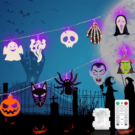 Jujubean Halloween String Lights 10ft 20 Led Halloween