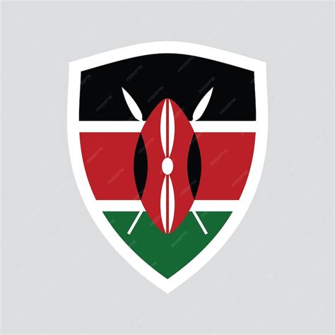 Premium Vector Kuwait Flag In Shield Shape Frame