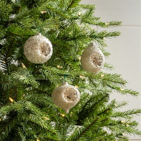 3 5 Silver Decorative Assorted Ornament Set Of 12