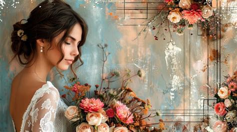 A Collage Template With Wedding Photos Elegant And Classy Design Stock