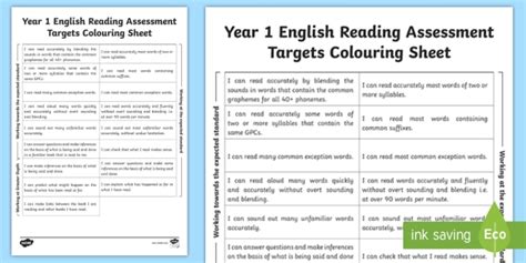 2014 Ks1 English Curriculum Year 1 Reading Level
