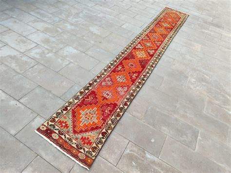 2x14 Runner Turkish Skinny Rug Heriz Rug Runner Herki Runner Rug