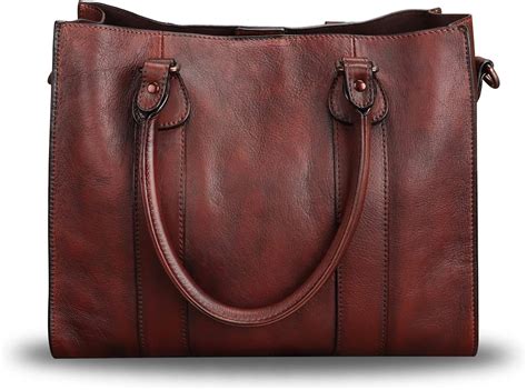 Genuine Leather Satchel Purses Handbags For Women Top Handle Shoulder