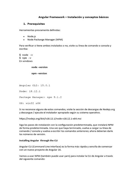 Instalar Angular Pdf Archivo De Computadora Interfaz De Línea De