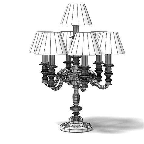 3d Model Candel Table Lamp