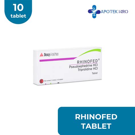 Rhinofed 1 Strip 10 Tablet Apotek Hiro