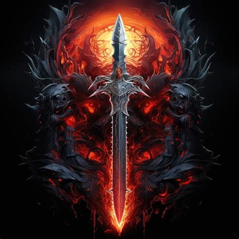 Premium Photo Sword Design Graphic For Tshirt