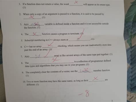 solved will appear as its return type 1 if a function does