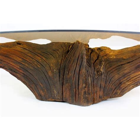 Mid Century Tree Root Coffee Table With Glass Top 1960s Chairish