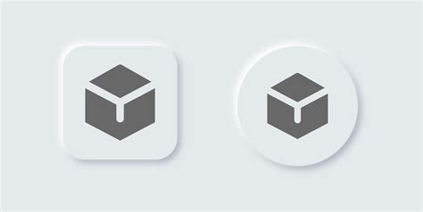 Item Solid Icon In Neomorphic Design Style Package Signs Illustration 52402841 Vector Art At