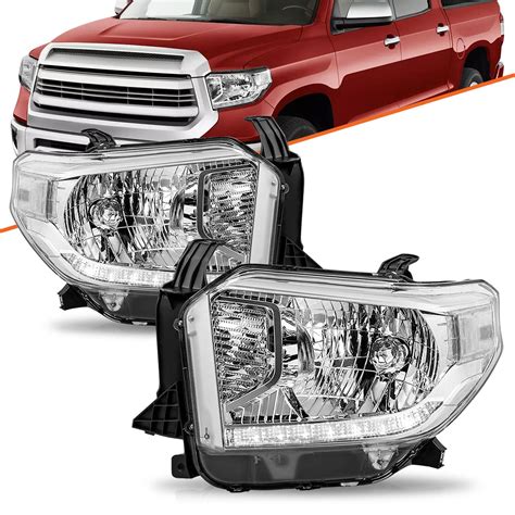 For 2014 2021 Toyota Tundra Led Drl Headlights Assembly Leftandright Pair