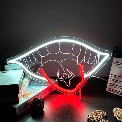 Sukuna Neon Sign For Wall Decor Jjk Led Neon Light Mouth Of Sukuna