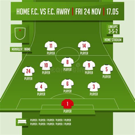 Football Pitch Team Formation Stock Illustrations 991 Football Pitch Team Formation Stock