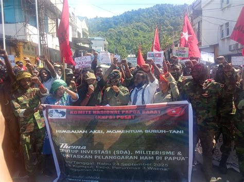 Knpb Gelar Aksi Di Jayapura Sampaikan Tuntutan Keras Kepada Pemerintah