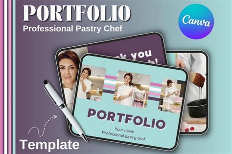 Professional Pastry Chef Portfolio Template Portfolio Template Canva