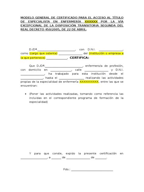 Modelo De Certificado De Servicios Prestados Especialidades Via