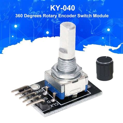 hw 040 360 degrees rotary encoder switch module with knob cap brick