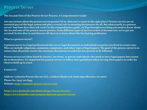 Ppt Process Server Powerpoint Presentation Free Download Id12171585