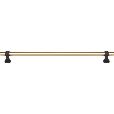Asbury Collection Bit 12 Centers Bar Pull In Honey Bronze And Flat Black By Top Knobs M2765