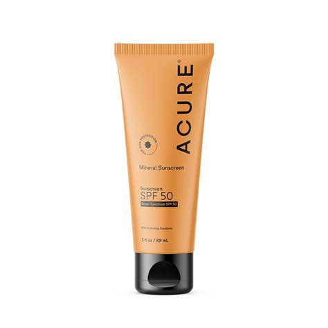 Acure Mineral Sunscreen Spf 50 3 Fl Oz Vitacost