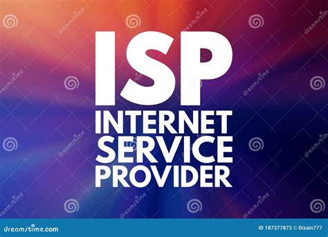 Isp Internet Service Provider Acronym Technology Concept Background Stock Illustration