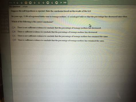 Solved Suppose The Null Hypothesis Is Rejected State The