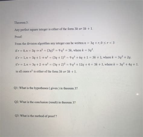 solved theorem 3 any perfect square integer is either of