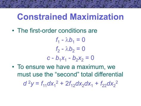 Constrained Maximization Ppt