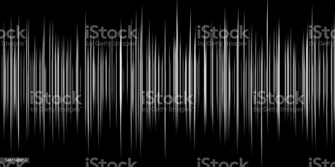 Black Sound Waves Abstract Music Wave Radio Signal Frequency And Digital Voice Visualization