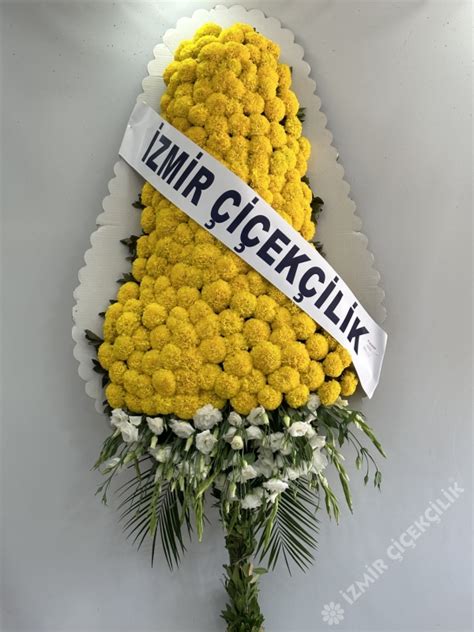 Sarı Beyaz Çelenk Düğüne Çelenk Açılışa Çelenk Gönder