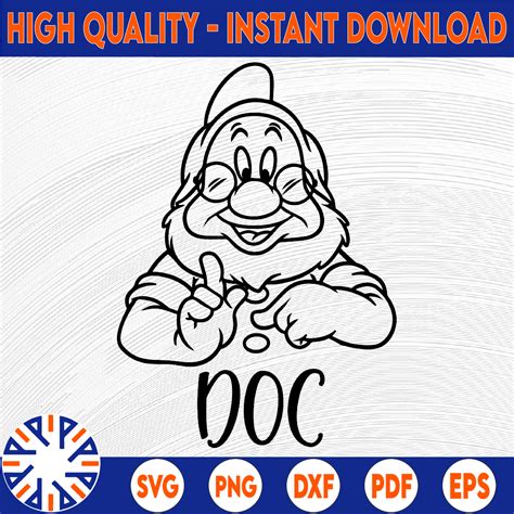 Doc Dwarf Svg Dxf Png Snow White Svg Disney Cricut Clip Inspire