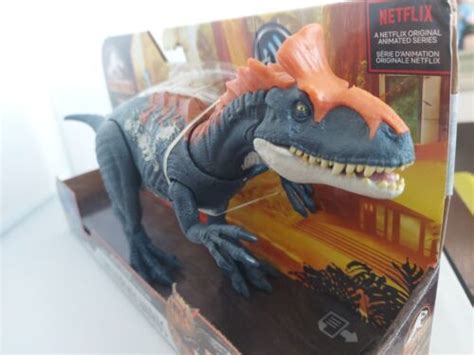 New Mattel Jurassic World Park Sound Strike Cryolophosaurus Camp