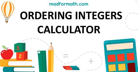 Ordering Integers Calculator