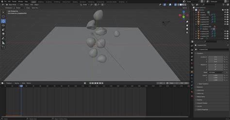Softbody Objects Are Animating Falling But Leaving Behind An Invisible Self Rblender